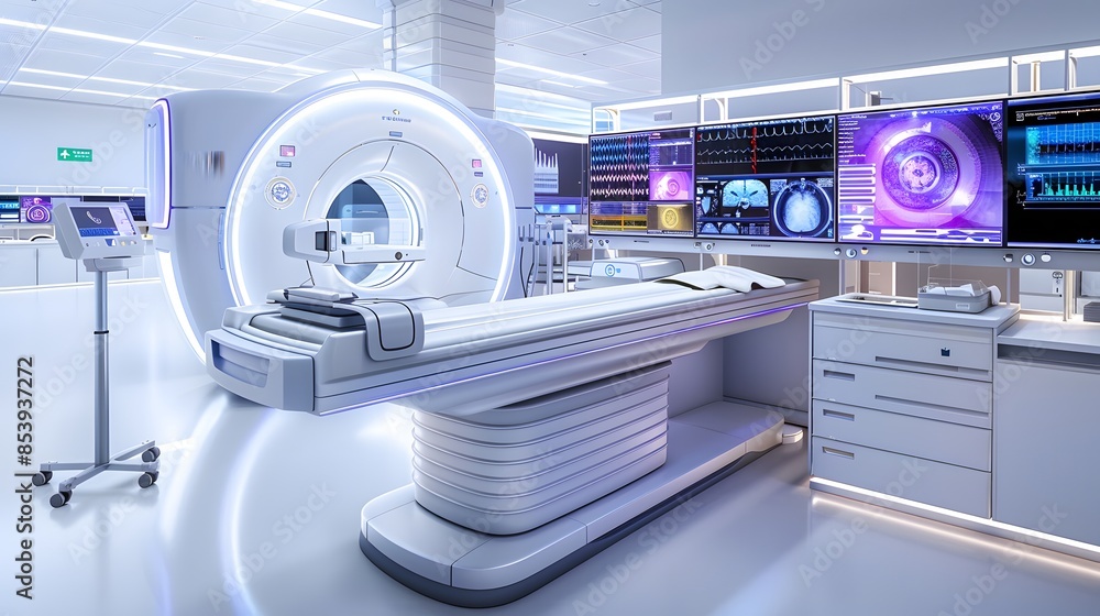 An advanced diagnostic center with AI-driven imaging systems providing ...