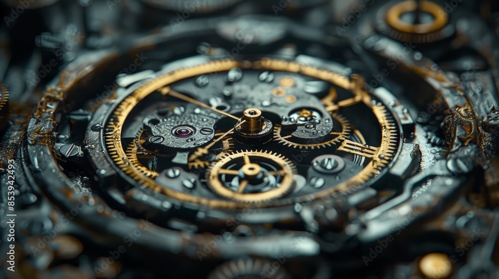 Old Watch Mechanism: Capture the intricate details of an old watch ...