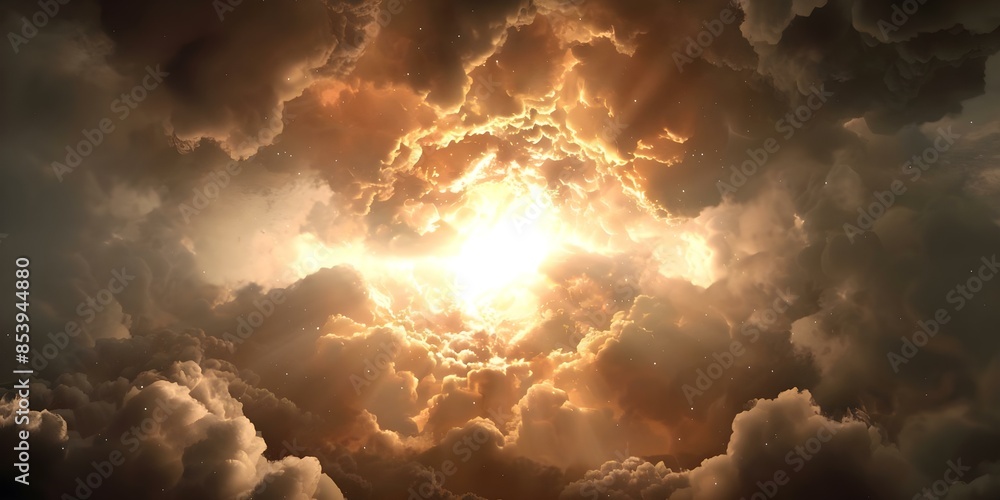 Genesis 11 God created heavens and earth in fiery explosion. Concept I ...
