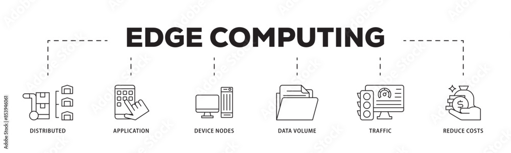 Edge computing icon infographic illustration concept with icon of ...