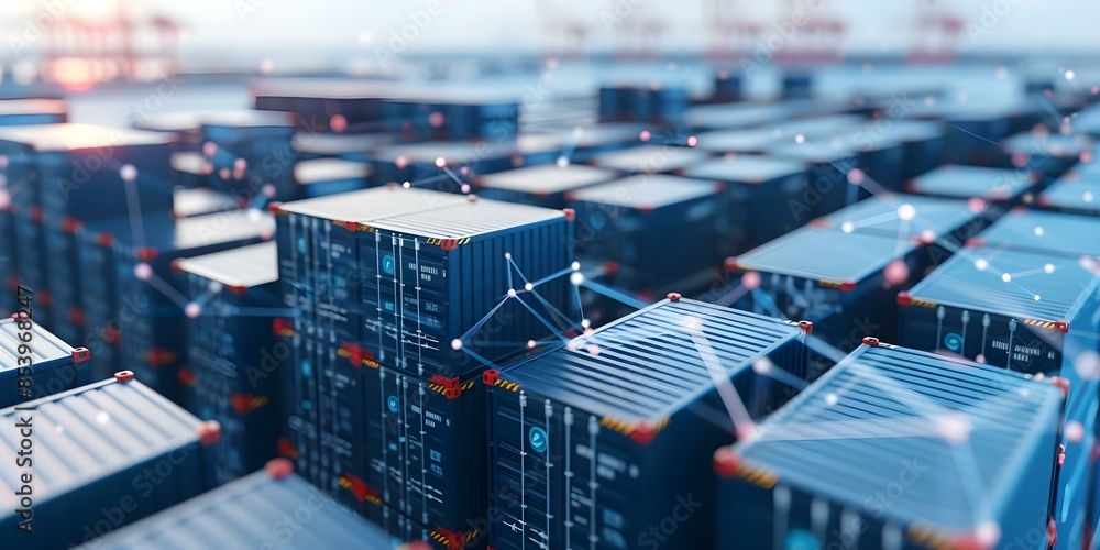 Digital network connects global trade routes through container ...