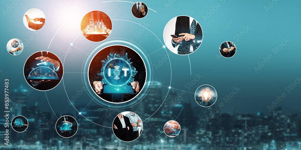 Communication technology , smart connection IOT and people network ...