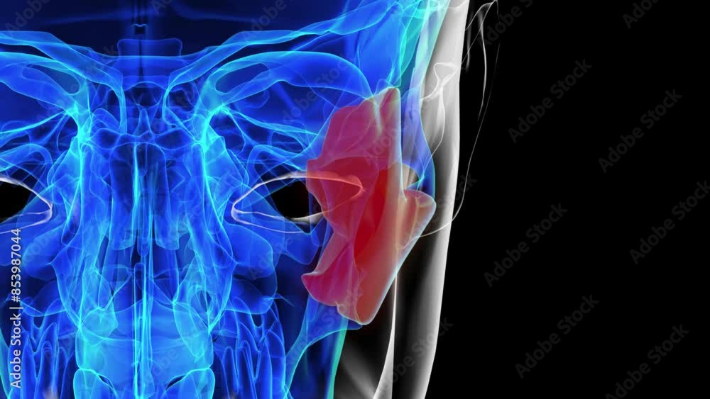 Human skeleton skull zygomatic bone anatomy for medical concept 3D ...