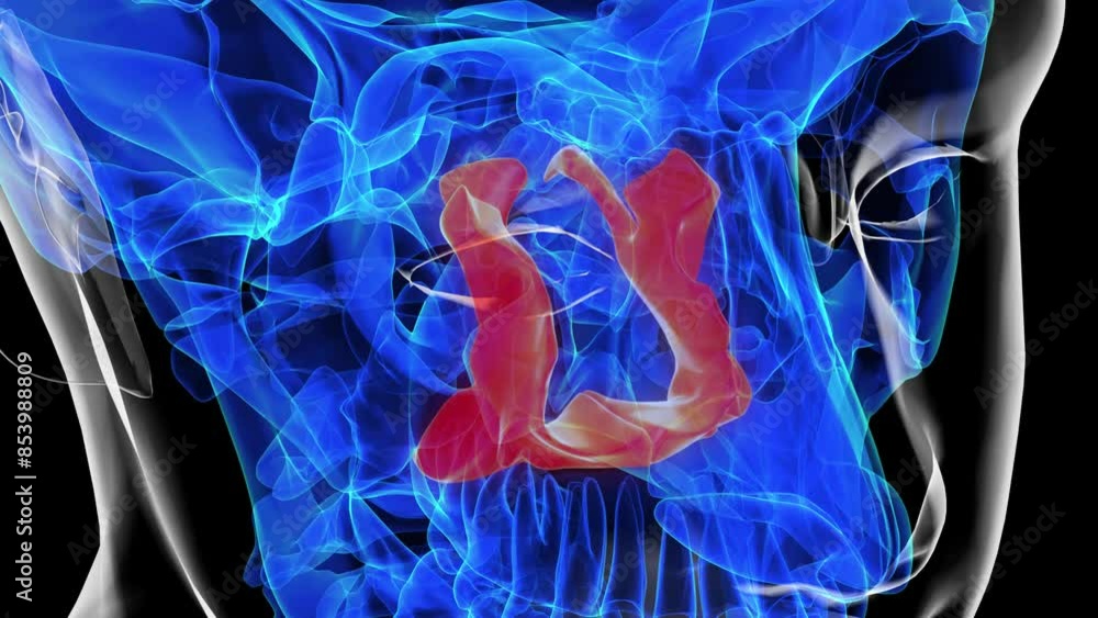 Human skeleton palatine bone anatomy 3D rendering Stock Video | Adobe Stock