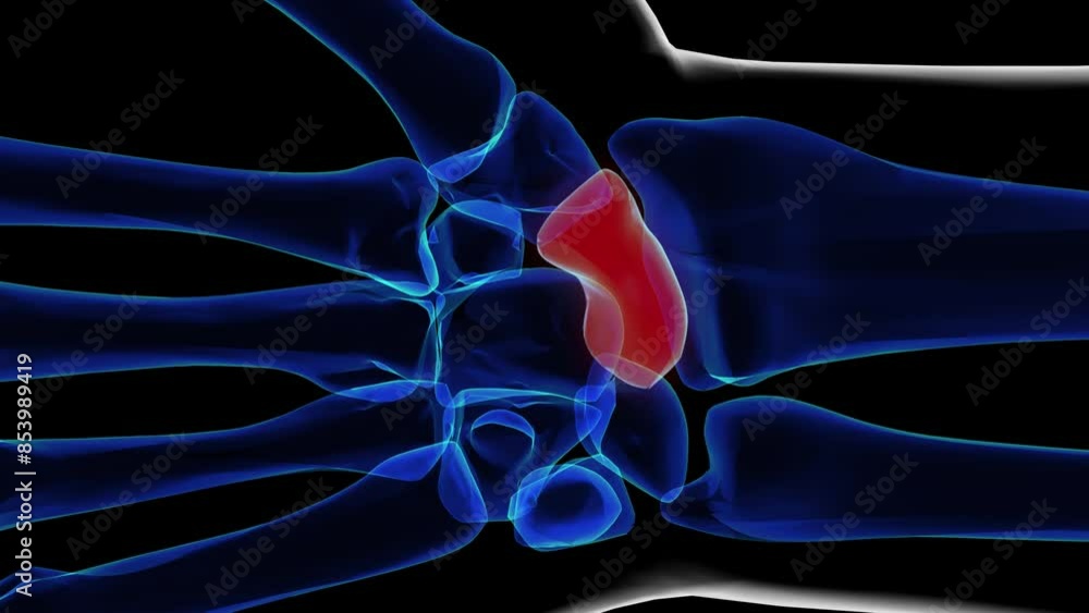 Human skeleton scaphoid bone anatomy 3D rendering Stock Video | Adobe Stock