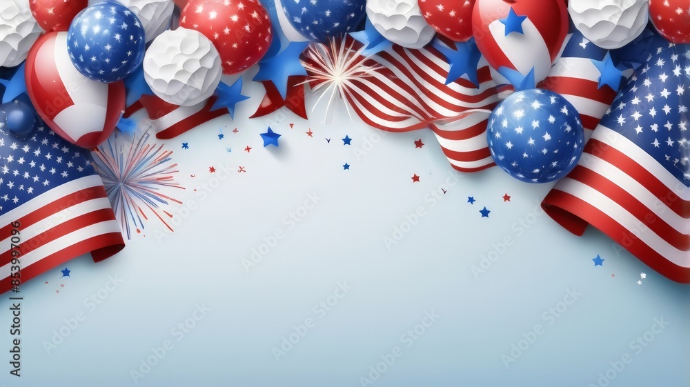 Fourth of July background. 4th of July or Memorial Day background, July ...