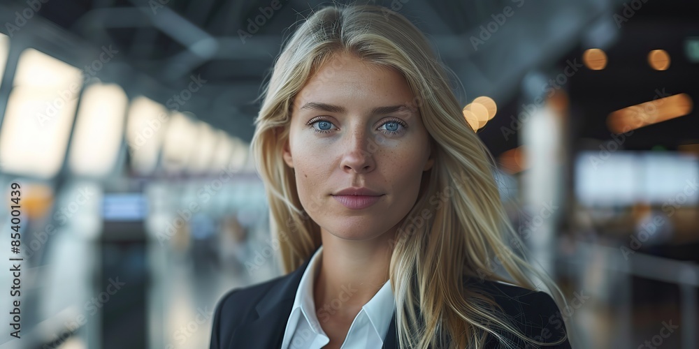 Female leader, manager or CEO with a smile, mission and vision in the ...