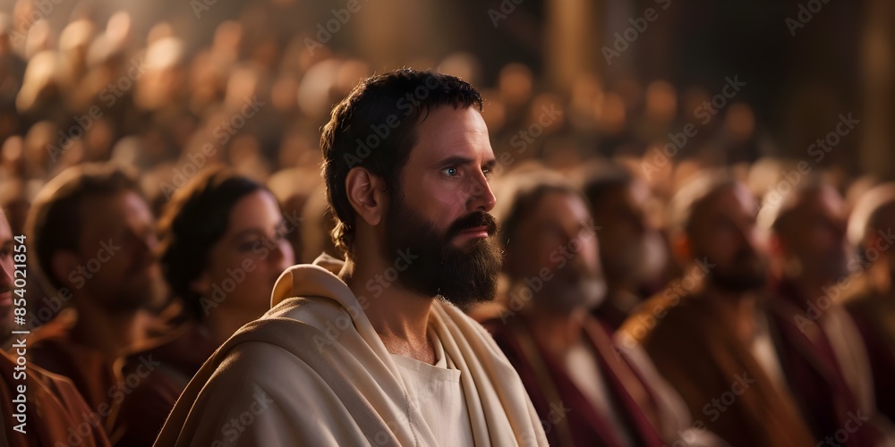Foto de The Trial of Jesus Before Pontius Pilate During Easter in the ...
