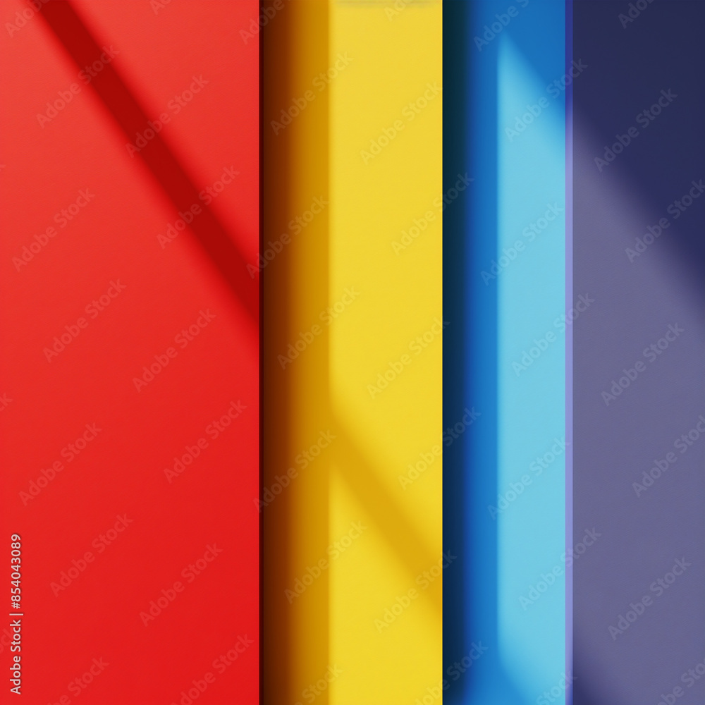 Formas geométricas en colores primarios. Diseño creativo.. Stock ...