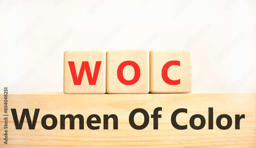 WOC women of color symbol. Concept words WOC women of color on ...