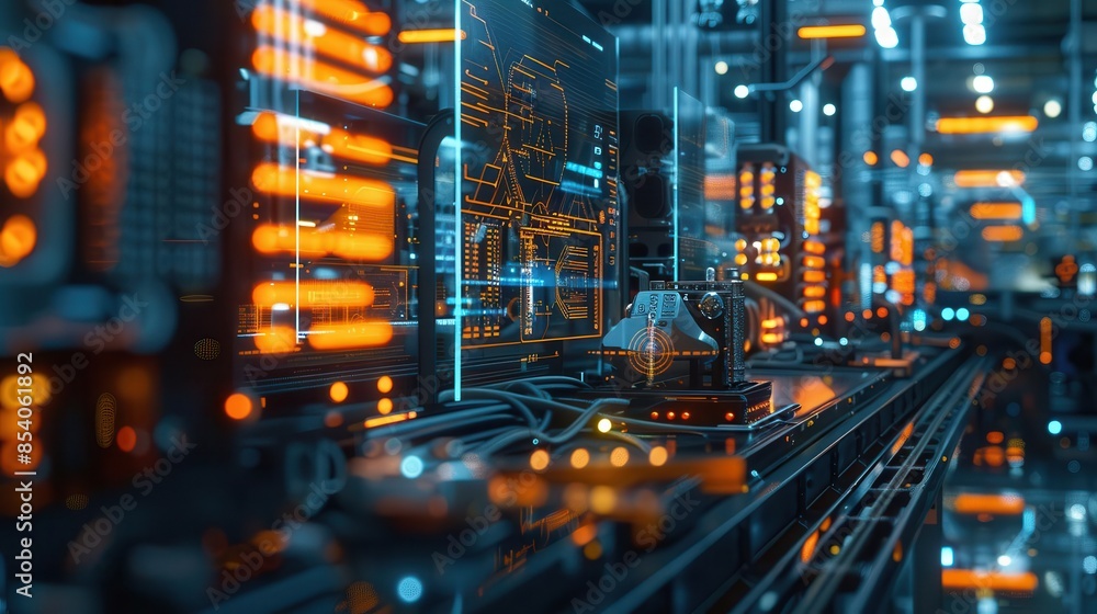 Edge computing and IoT integration in a smart factory Stock ...