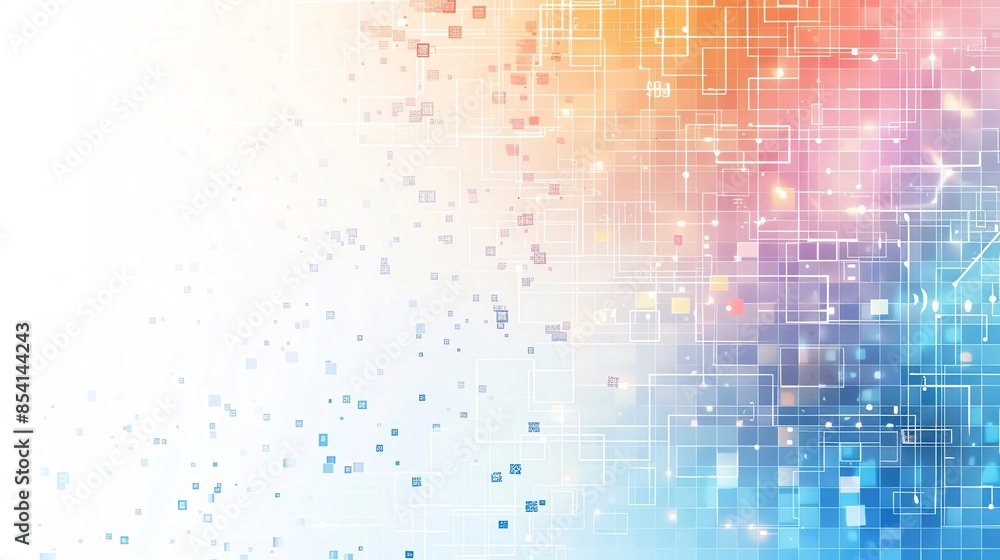 Abstract health matrix on a clean background, with space for text ...