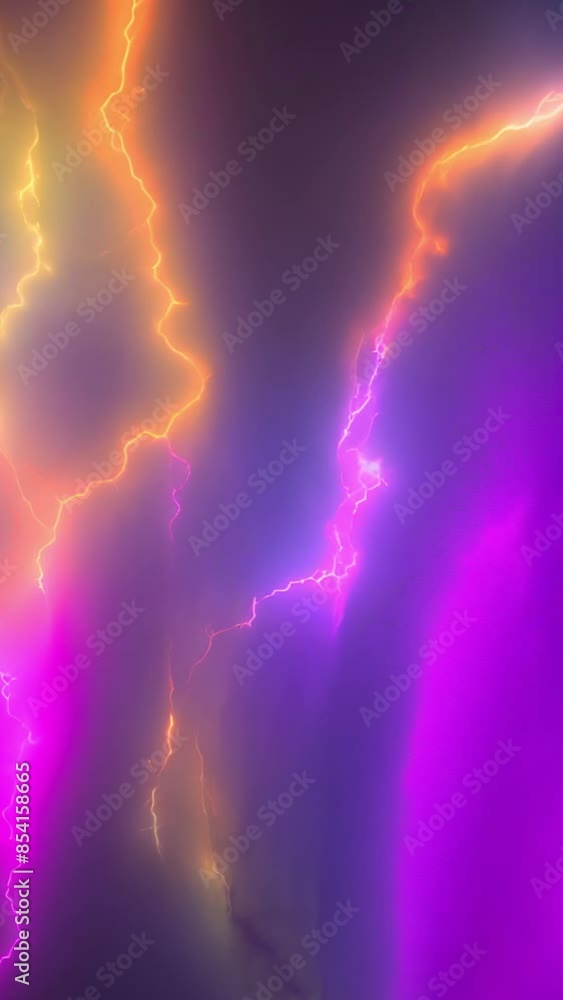 Lightning flash neon colors. Flashing. collision red and blue ...