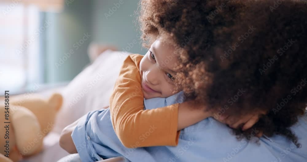 Vidéo Stock Support, mother and hug sick child in hospital for ...