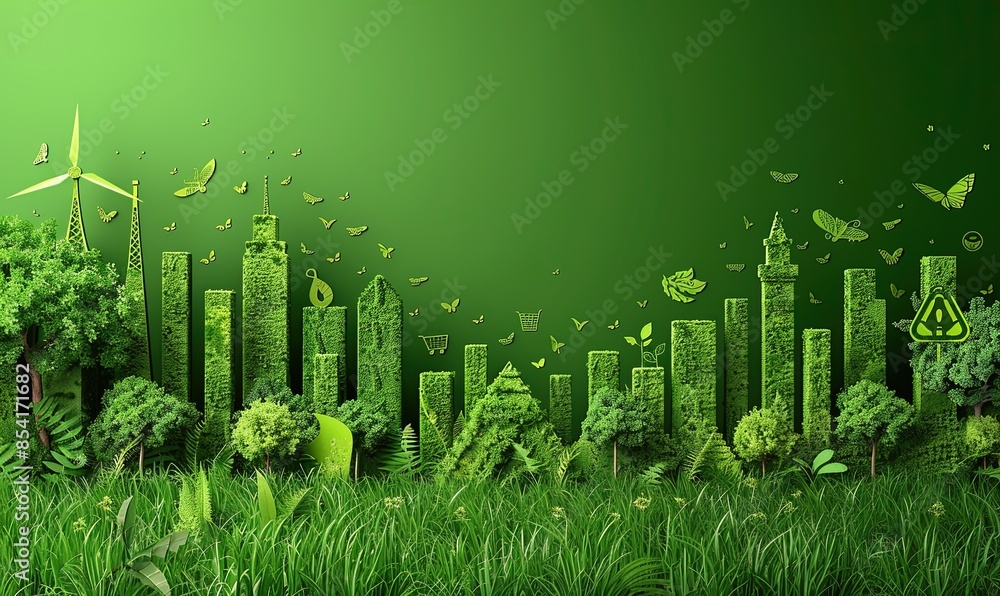 environment ecology ecology green background illustration ...