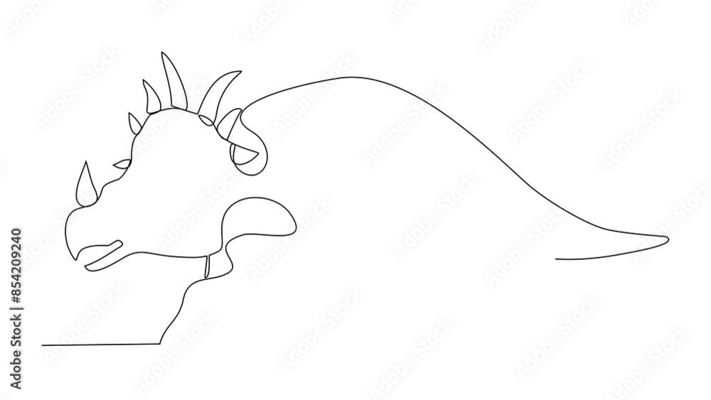 Animated self drawing of Dinosaurs video design illustration. Dinosaurs ...