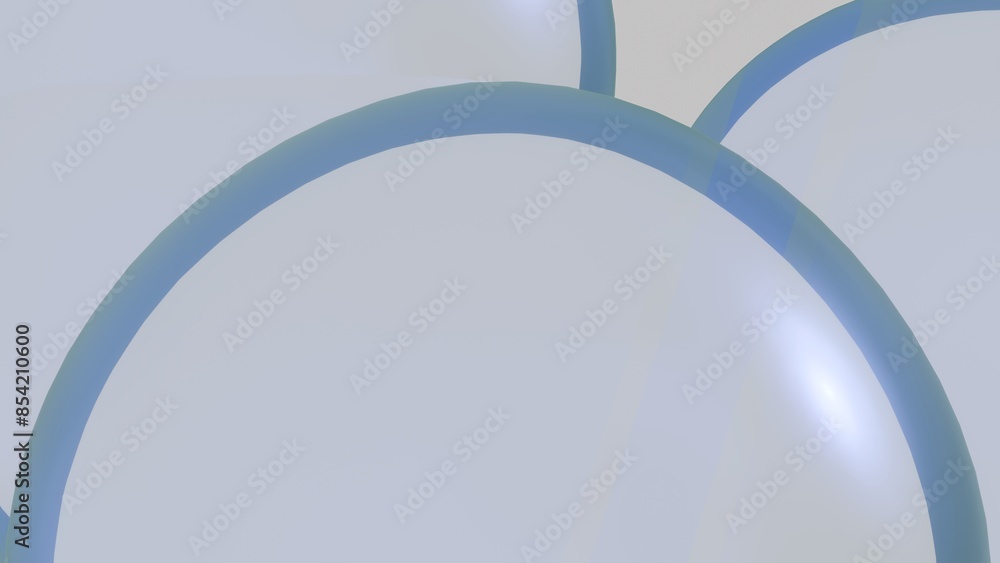 The image represents three 3D-styled blue balls floating in the sky on ...