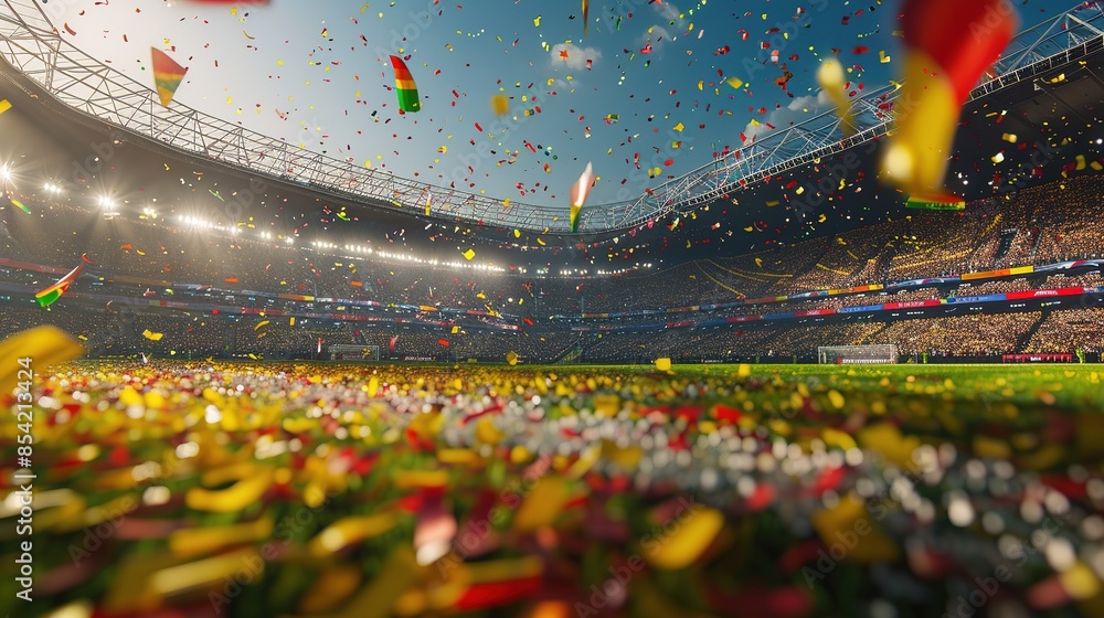 UEFA Euro 2024 Germany logo with stadium celebration background. Stock ...