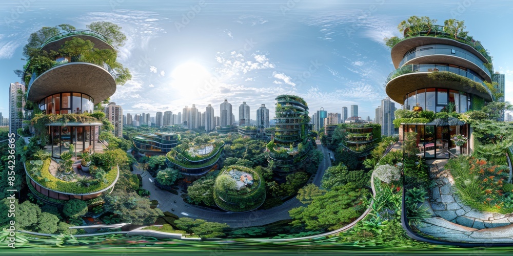 An immersive 360-degree equirectangular spherical panorama of ...