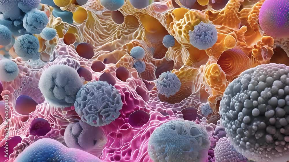 An electron microscope animation of peroxisomes revealing their ...