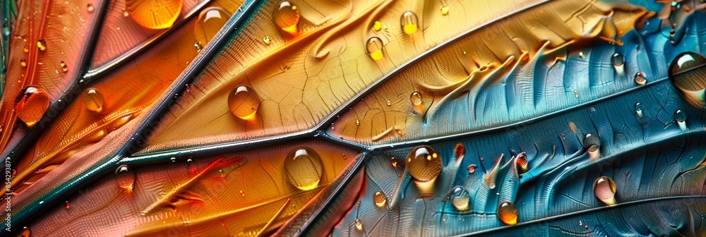 Colorful bird feather pattern closeup macro view Stock Photo | Adobe Stock