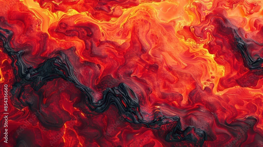 molten lava texture in fiery shades of red and orange abstract ...