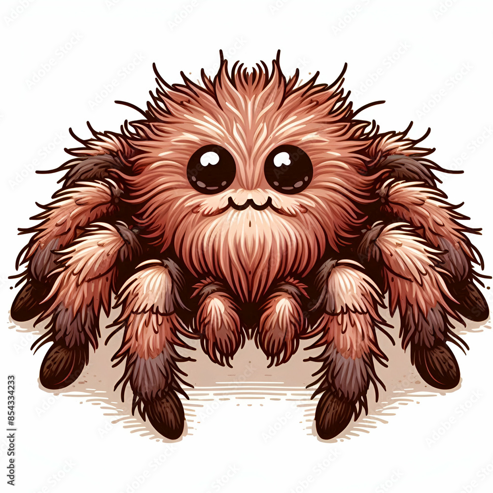 Cute Funny Closeup of a Brown and Black Hairy Shaggy Fuzzy Woolen ...