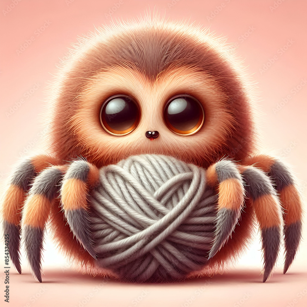 Cute Funny Closeup of a Brown and Black Hairy Shaggy Fuzzy Woolen ...