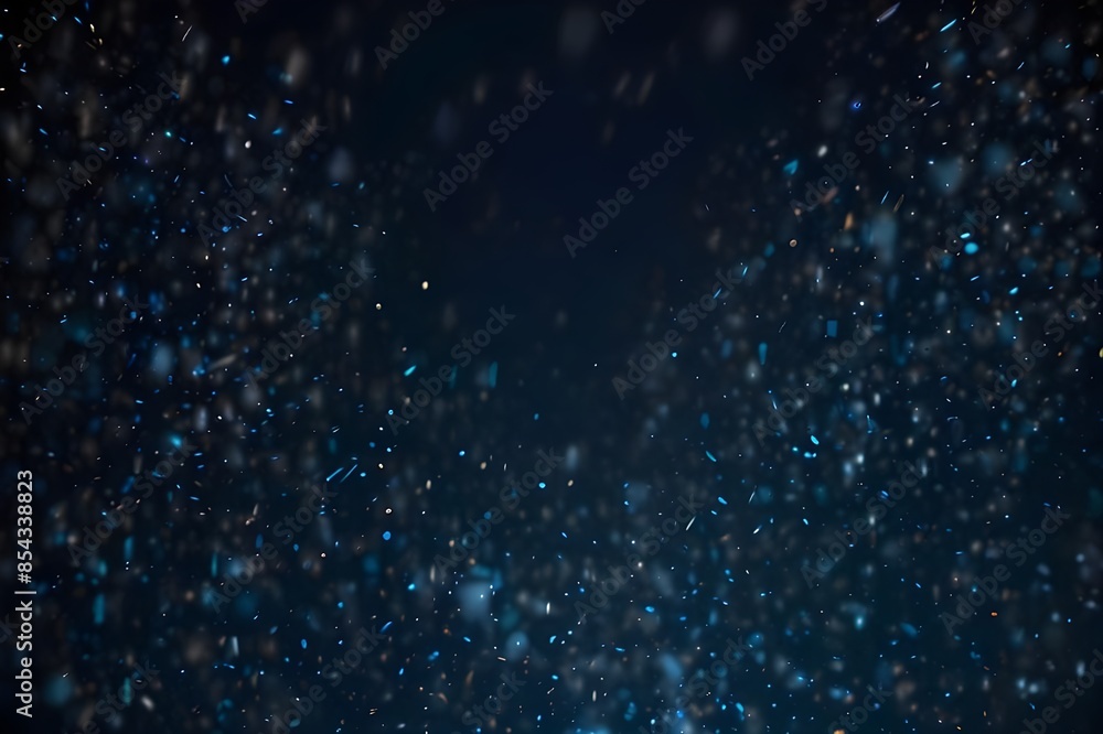 Dark blue abstract animation background with moving and flicker ...