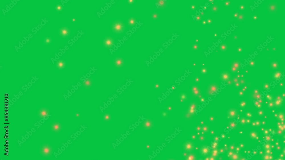 Fire spark particles flying around animation effect overlay. Glowing ...