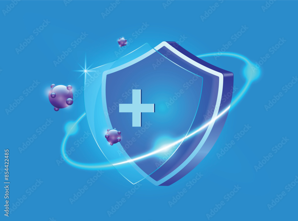 vector for advertisement ,blue shield has a clear glass front ...