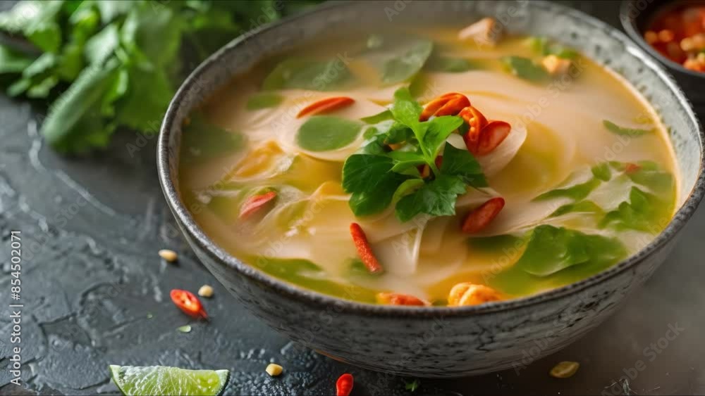 Traditional Thai Guay Tiew Reua Soup: A Delicious Dish with Rice ...