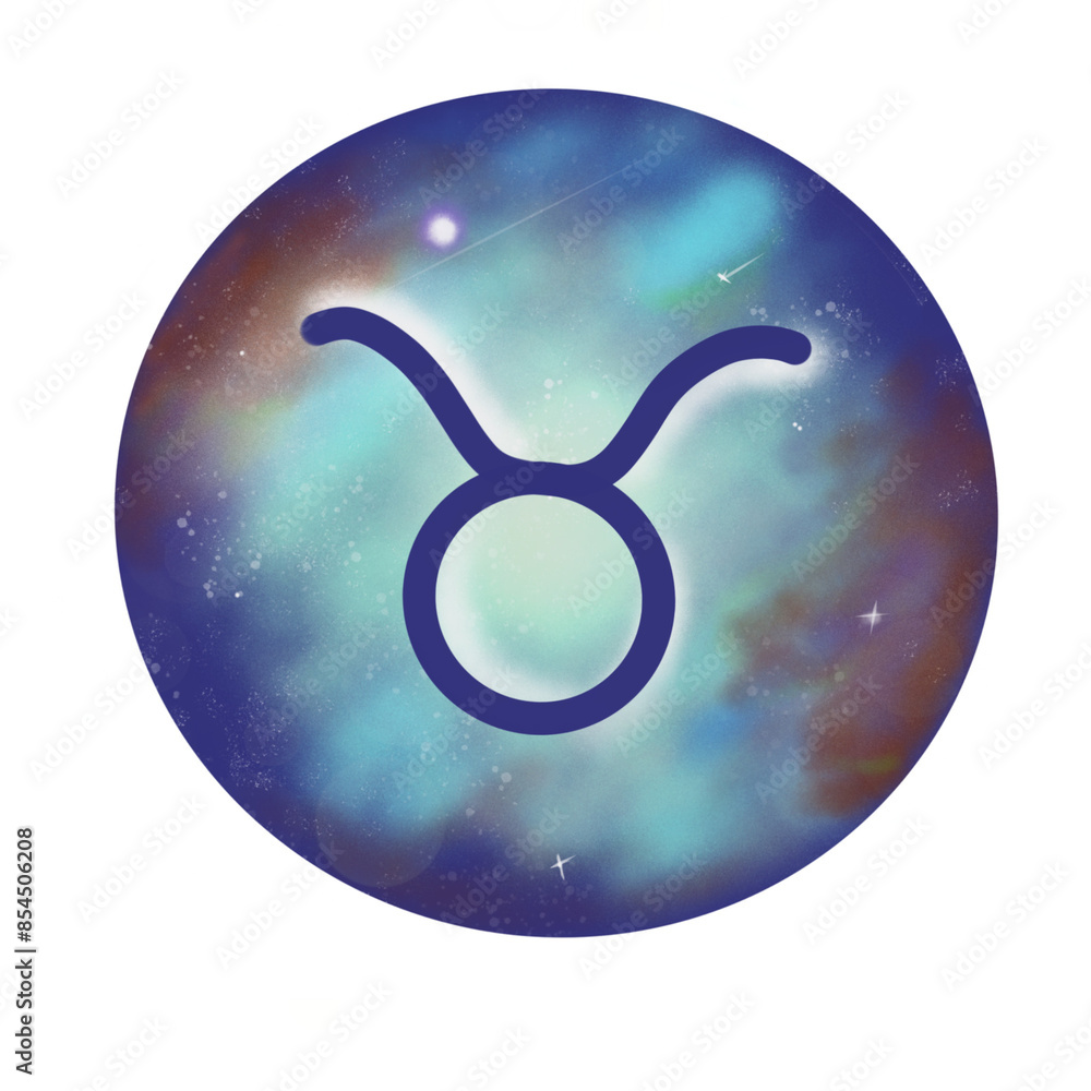Symbol for people born under the zodiac sign Taurus. Stock Illustration ...