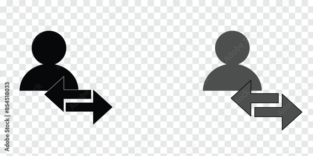 people transfer icon, people vector, transfer illustration. Account ...
