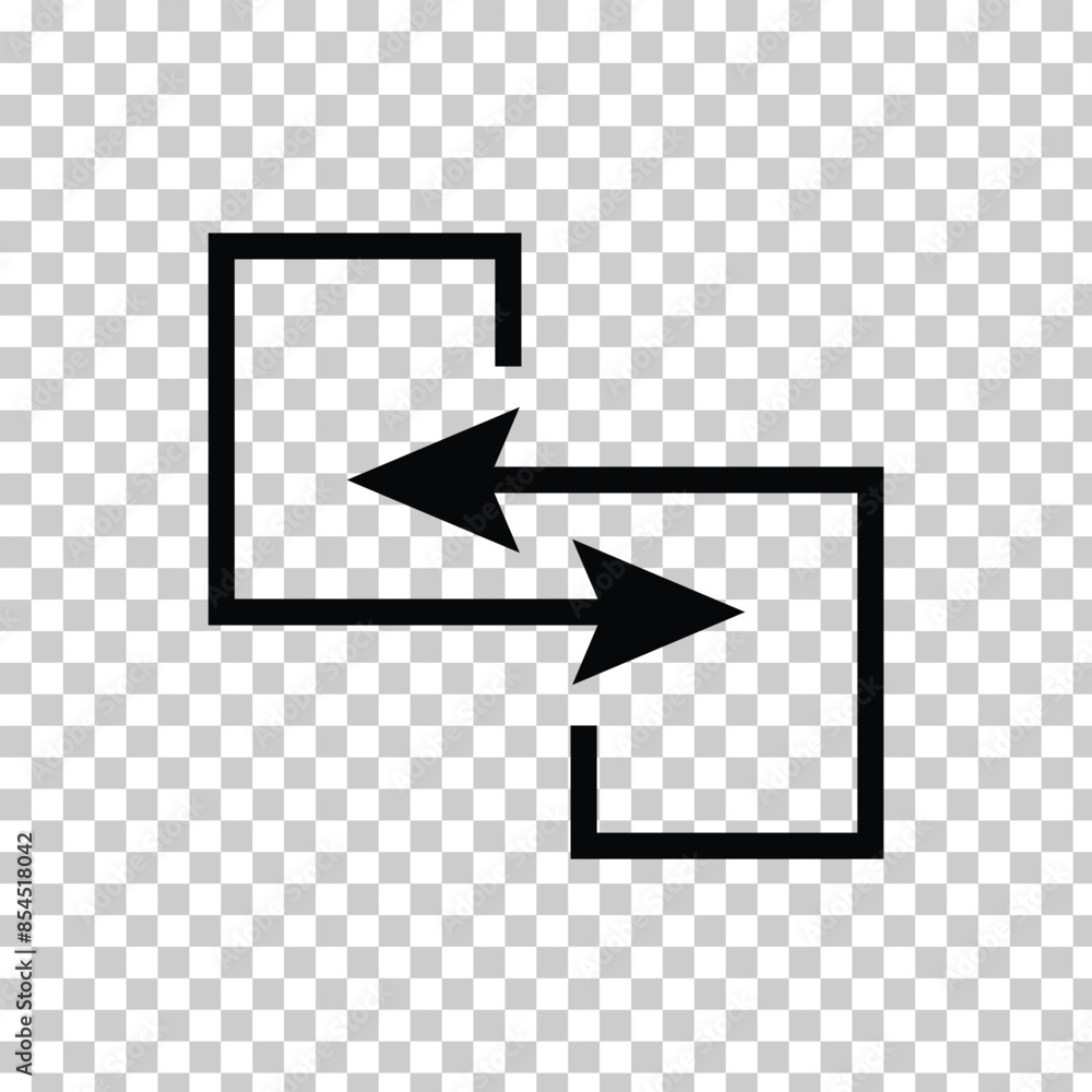 Transfer arrow icon. Reverse symbol. Double opposite directed. Transfer ... Transfer arrow icon. Reverse symbol. Double opposite directed. Transfer ...