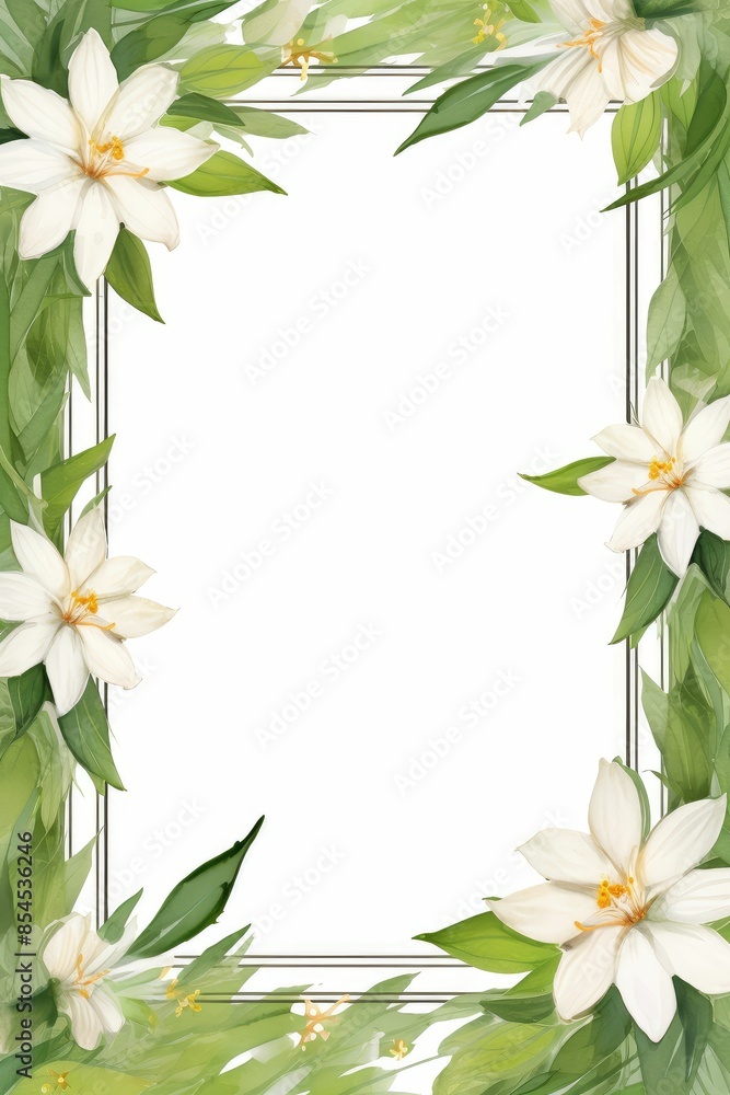 edelweiss themed frame or border for photos .with small white flowers ...