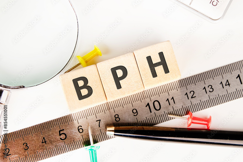 BPH - Benign Prostatic Hyperplasia symbol. Medical and BPH concept. BPH ...
