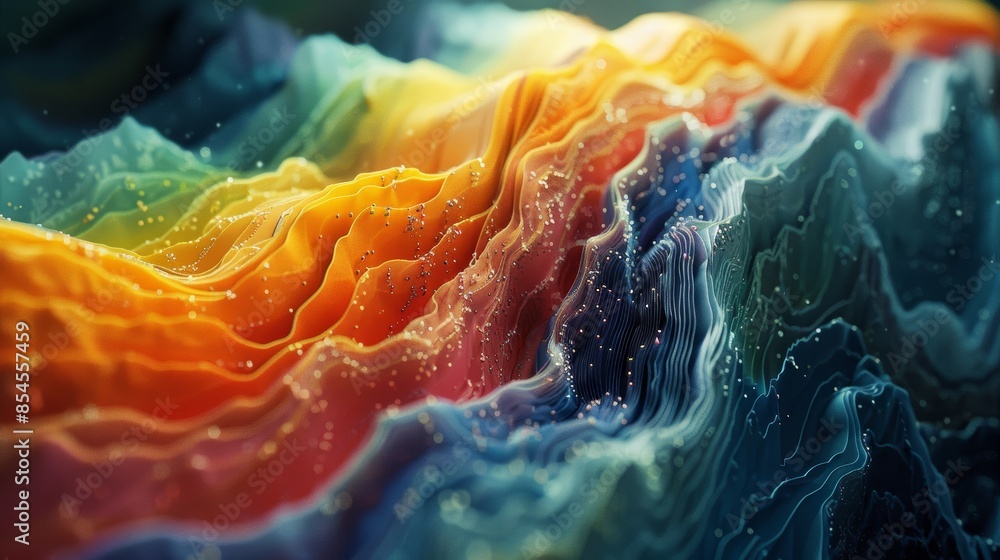 A digital simulation of a seismic wave traveling through the Earth's ...