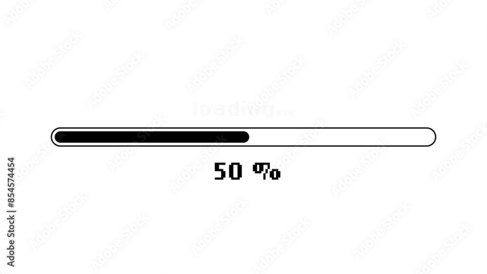 Loading progress bar animation on white background. Indicator from 0 to ... Loading progress bar animation on white background. Indicator from 0 to ...