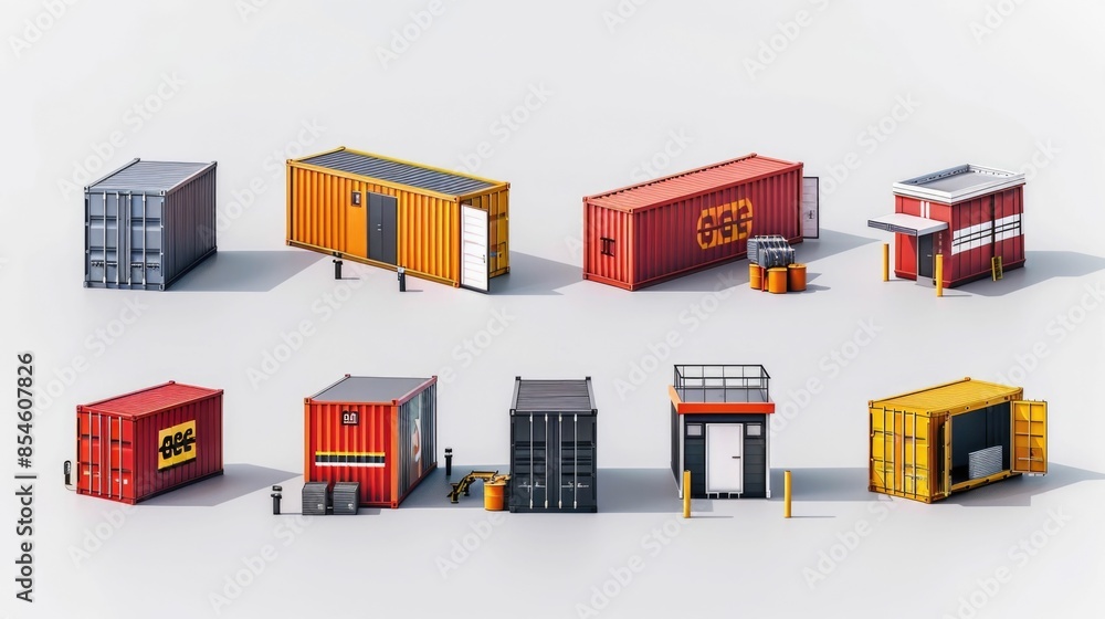 Graphic showcasing diverse types of shipping containers utilized in ...