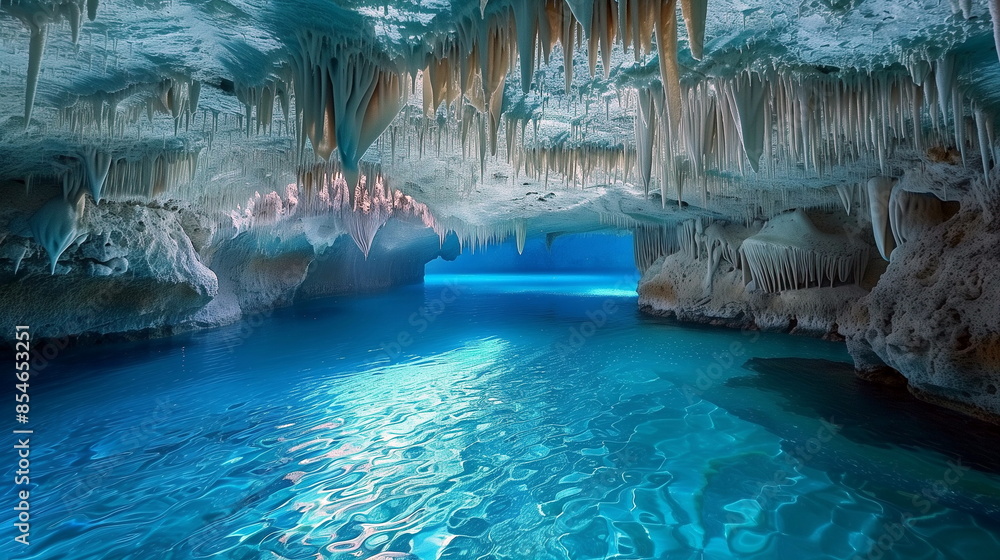 The crystal caves and blue lagoons of Bermuda amazing Caribbean Stock ...