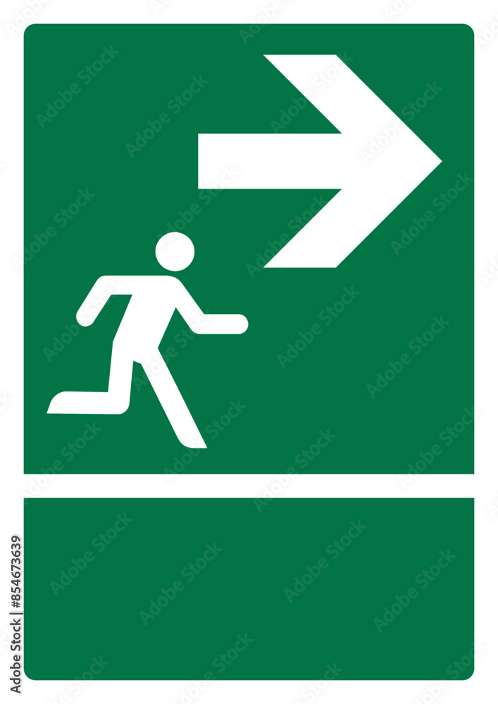 iso emergency and first aid safety signs evacuation route your custom ...