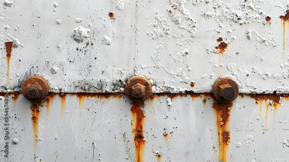 White background with rust stains dripping from it. Create interesting ...