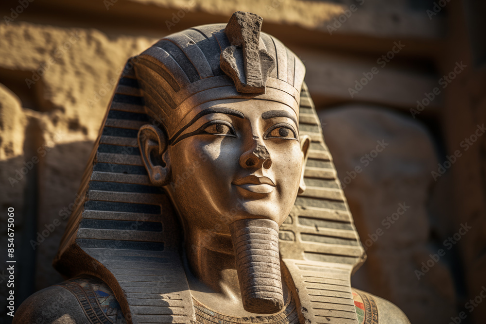 Bust of Pharaoh Ramses 2 Ancient Egypt. Egyptian civilization. Topics related to ancient Egypt ...