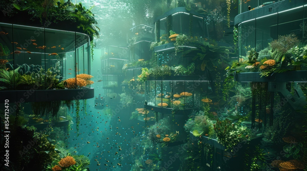 Creating an underwater city that can serve as a livable habitat Stock ...