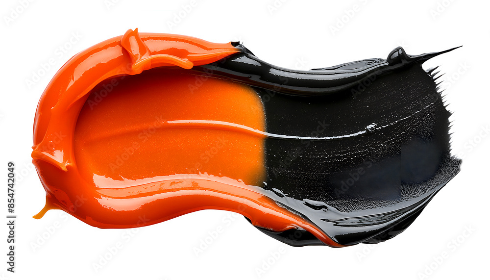 thick smear smudge swatch isolated on white background. paint stroke ...
