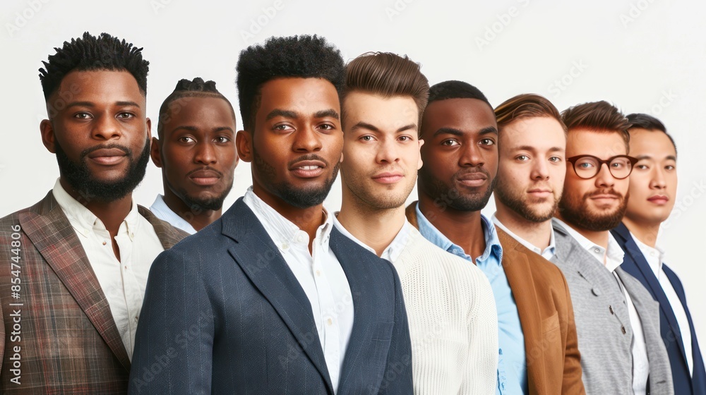 A compelling visual representation of masculinity and diversity, with a ...