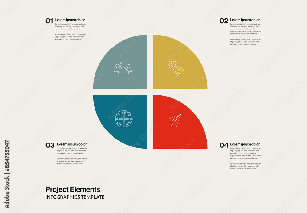 Project Elements Minimal Infographics Template Stock Template | Adobe Stock