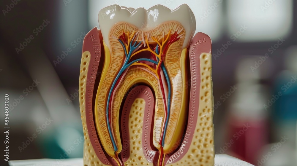 Cross sectional anatomy of human tooth nerve endings for dental clinic ...
