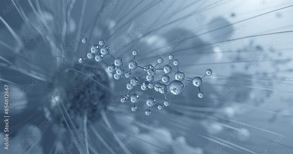 Naloxone Hydrochloride Rotating Molecular 3d Structure Ball And Stick Model Looped Video Opioid